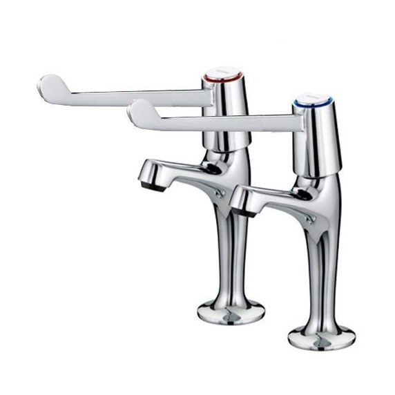 6 Inch Lever Operated Sink Taps For Wrist Operation