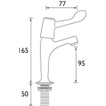 Lever Operated Sink Taps With 3 Inch Levers