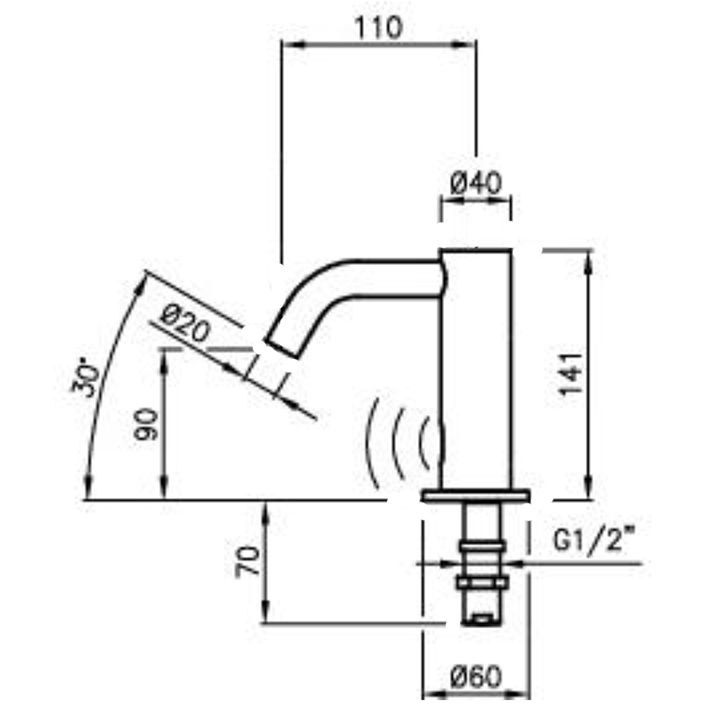 Mains Powered Sensor Tap With No Touch Control