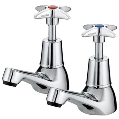 Cross Head Basin Taps. Hot And Cold X Head Taps