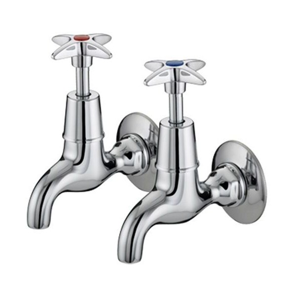 Cross Head Bib Taps: Wall Mounted Sink Taps