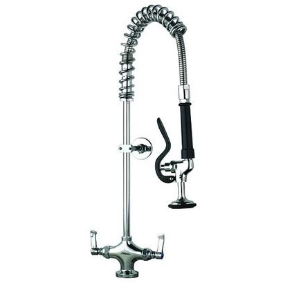 Short Pre Rinse Spray Unit Single Pedestal Pot Wash Tap