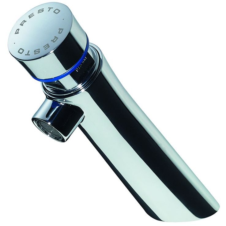 Angled Press Button Time Flow Tap With 7 Second Run Time