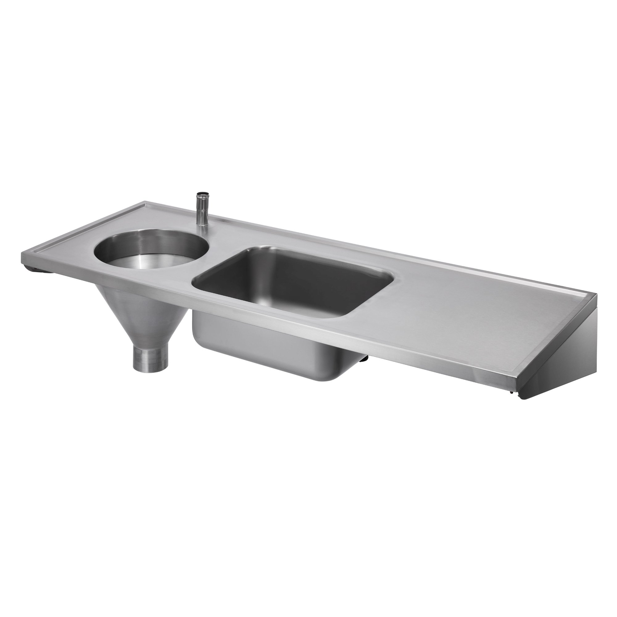 Slop Hopper Sink with Built-in Drainer