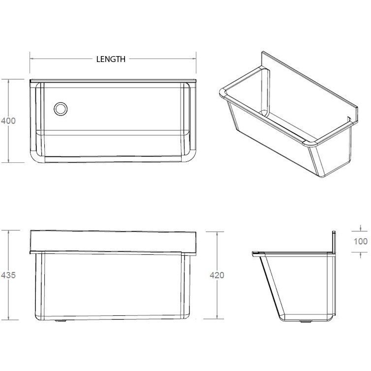 Surgeons Scrub Up Trough HTM64 Hospital Pattern SU H