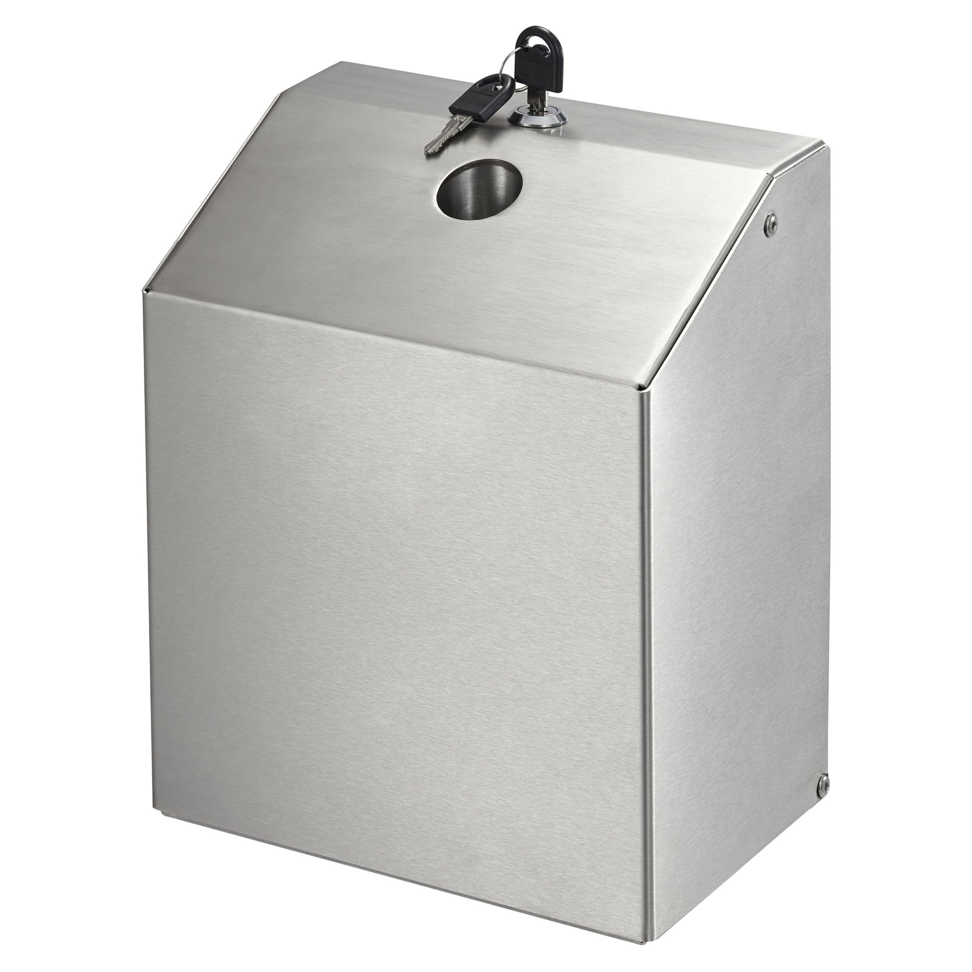 Sharps Disposal Box: Wall Mounted: Stainless Steel
