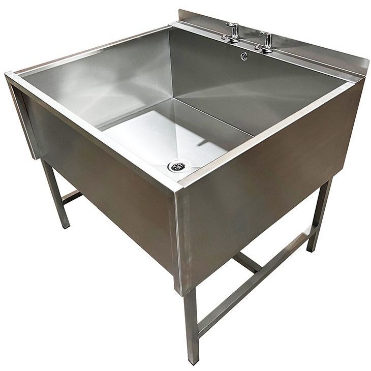 Stainless Steel Utility Sink 12" X 18" X 14" Three Compartment Utility