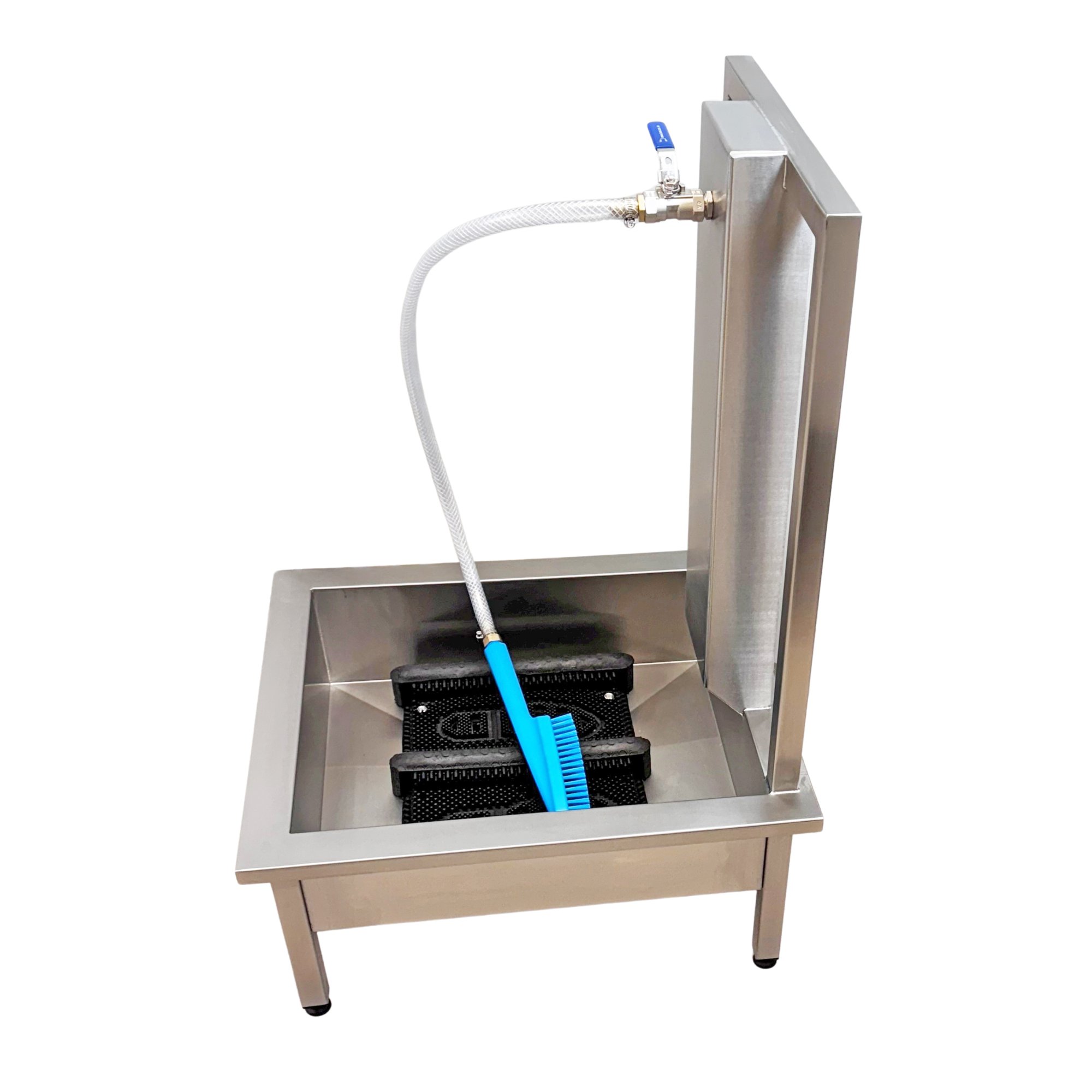 Stainless Steel Boot Wash Unit With Hose And Brush