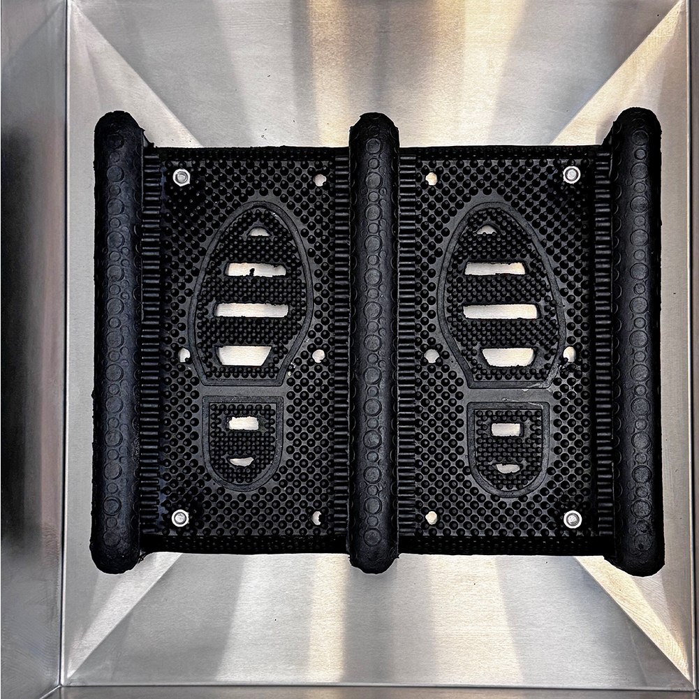 Stainless Steel Boot Wash Unit With Hose And Brush