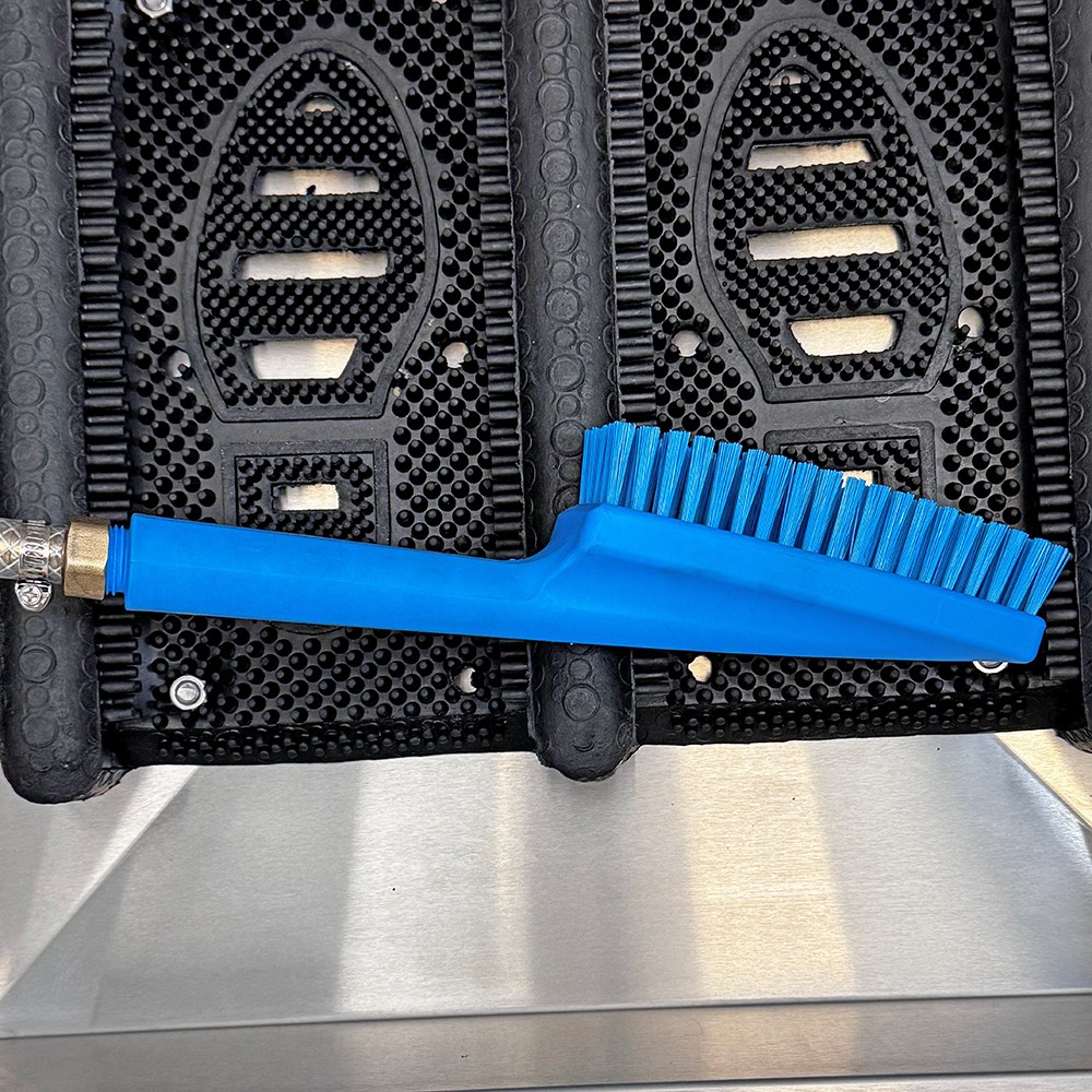 Stainless Steel Boot Wash Unit With Hose And Brush