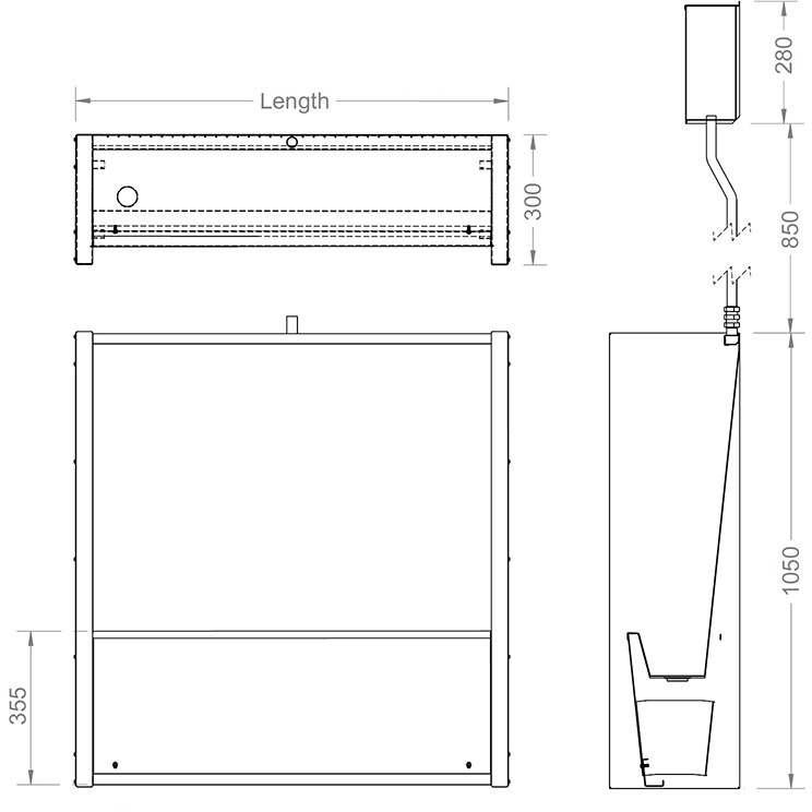 Floor Standing Slab Urinal Stainless Steel To Buy Online