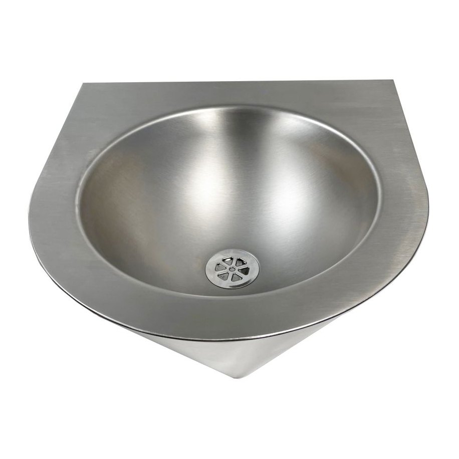 Rounded Front Security Wash Basin With Concealed Fixing Plat