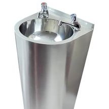 Floor Standing Round Wash Basin - Stainless Steel