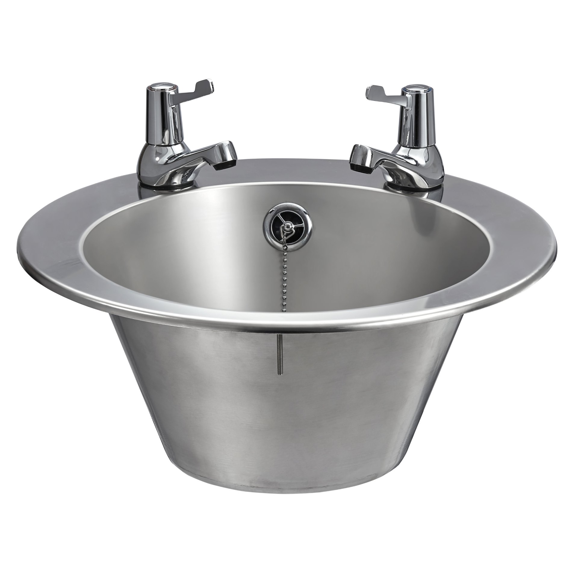 Stainless Steel Inset Wash Basin With Lever Taps In Stock
