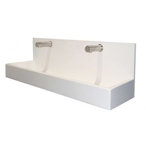 Sit-On Corian Splashback Style Wash Troughs