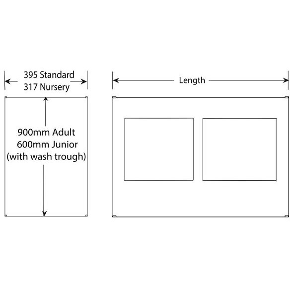 Solid Surface Base Unit For Wash Troughs