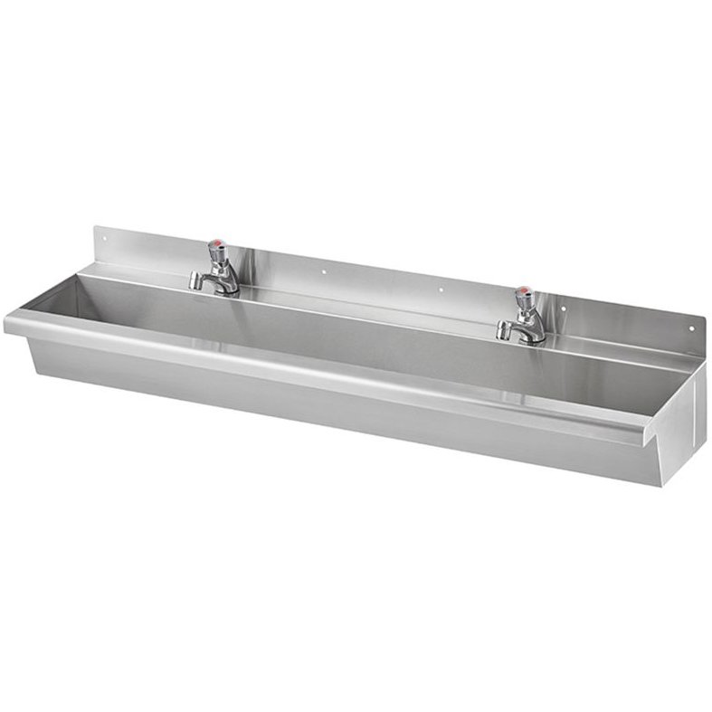 Compact Wash Troughs: Stainless Steel Narrow Trough Sink