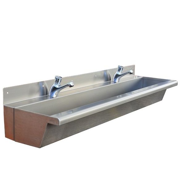 Compact Wash Troughs: Stainless Steel Narrow Trough Sink