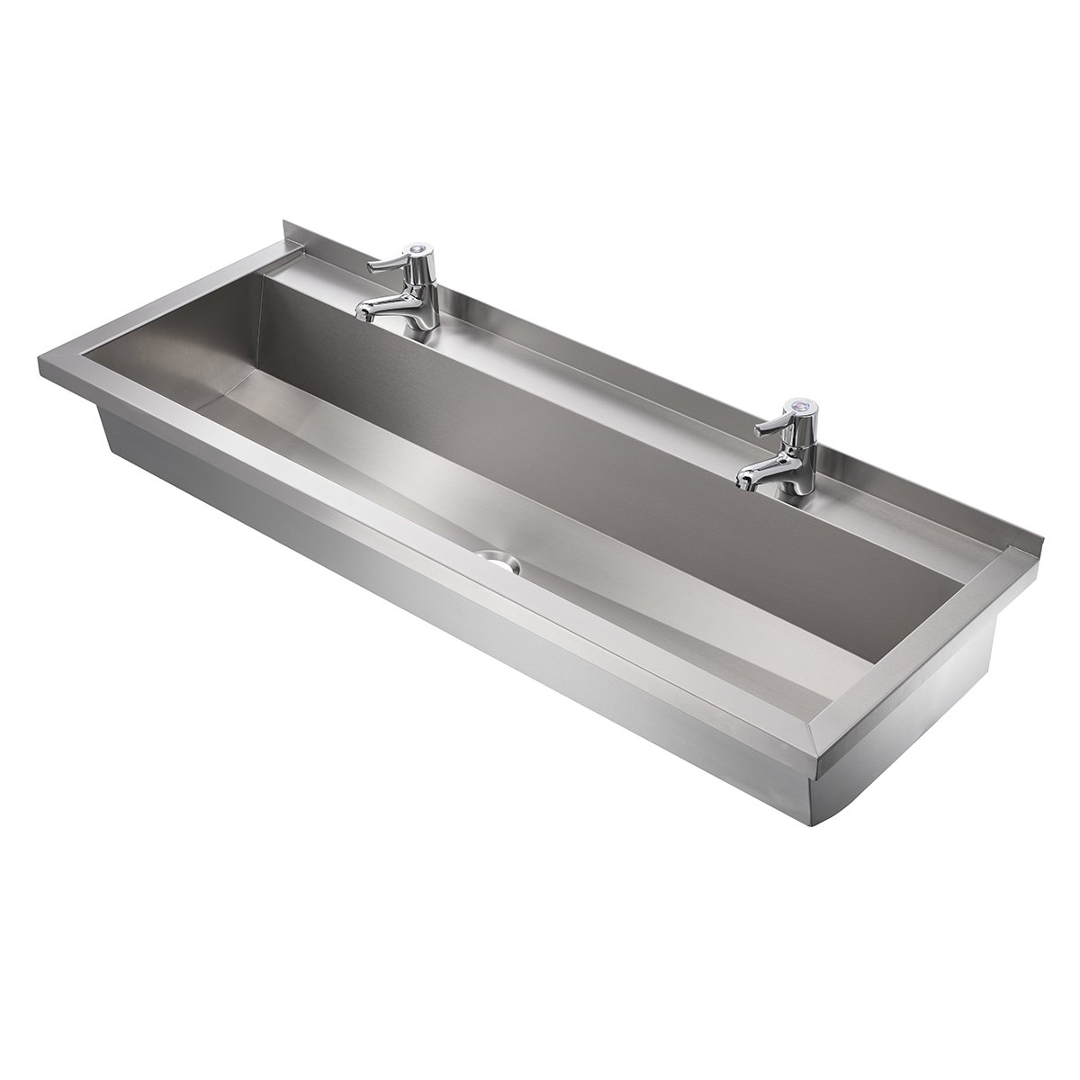 Contract Wash Trough With Monobloc Lever Mixer Taps