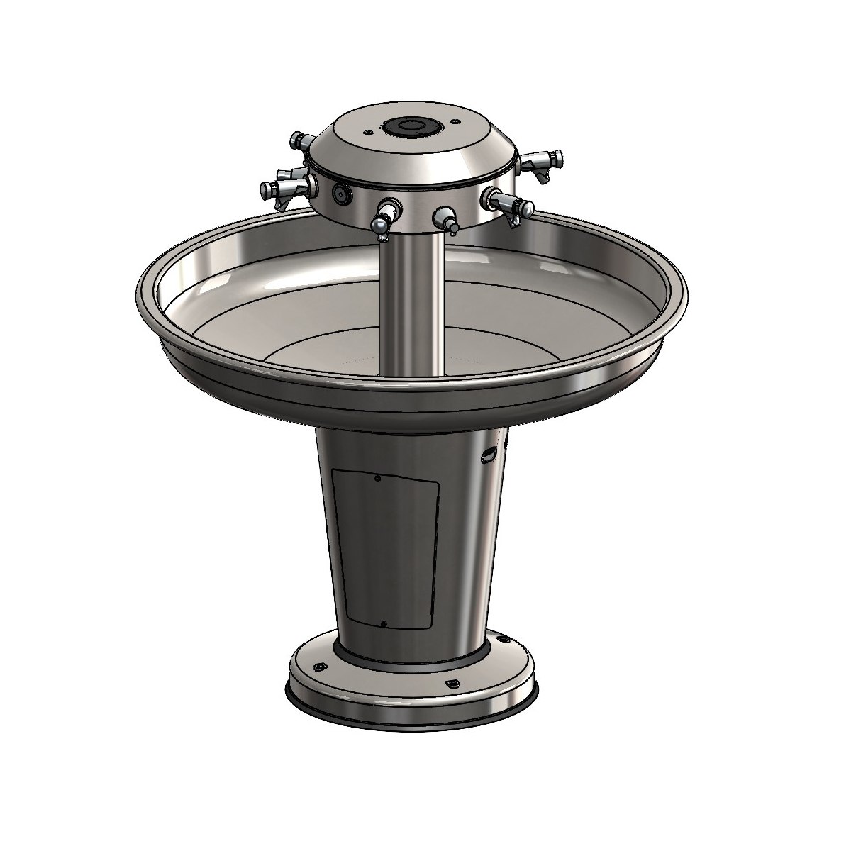 Wash Fountain 6 Person With Time Flow Taps