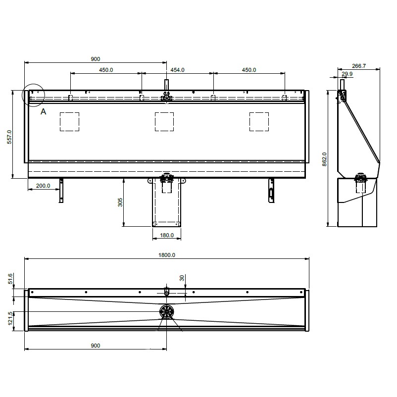 Trough Urinals Suitable For Back Or Top Entry Cisterns