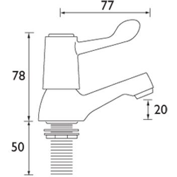 Lever Operated Basin Taps With 3 Levers For Wrist Operation