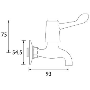 Wall mounted Bib Taps: Lever, Cross Head & Time Flow