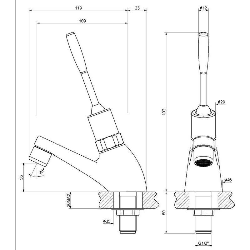 Time Flow Lever Tap. Multi Directional Lever Tap