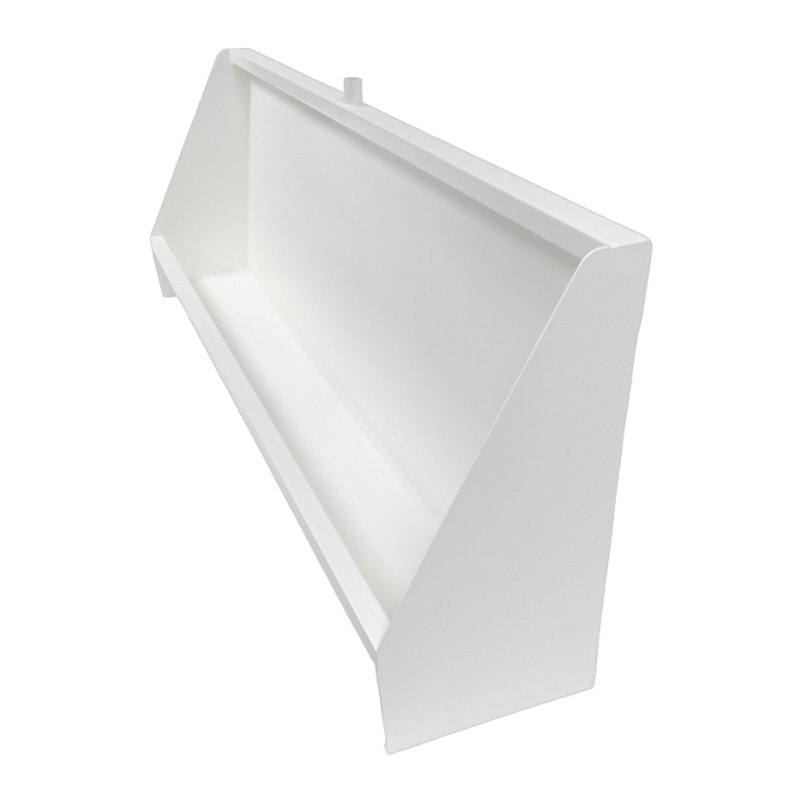 Stainless Steel Coloured Urinal, White and Black 1200mm Long