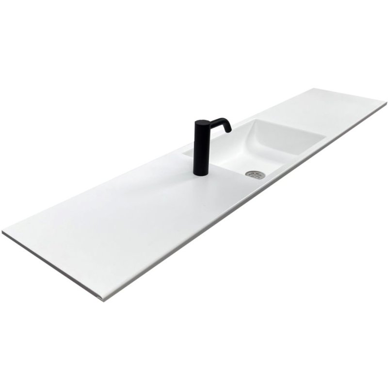 Solid Surface Wash Troughs: Corian or Hi-Macs Resin Sinks