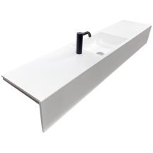 Solid Surface Wash Troughs: Corian or Hi-Macs Resin Sinks