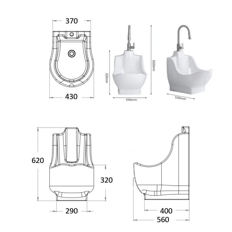 Single Wudu Ablution Station With Separate Stool